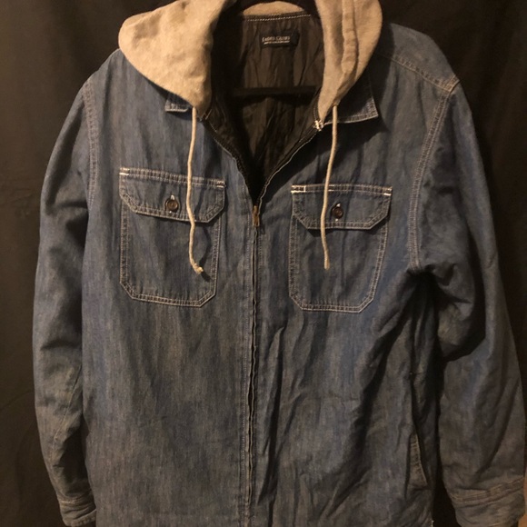 Faded Glory | Jackets & Coats | Mens Faded Glory Hooded Denim Quilted ...